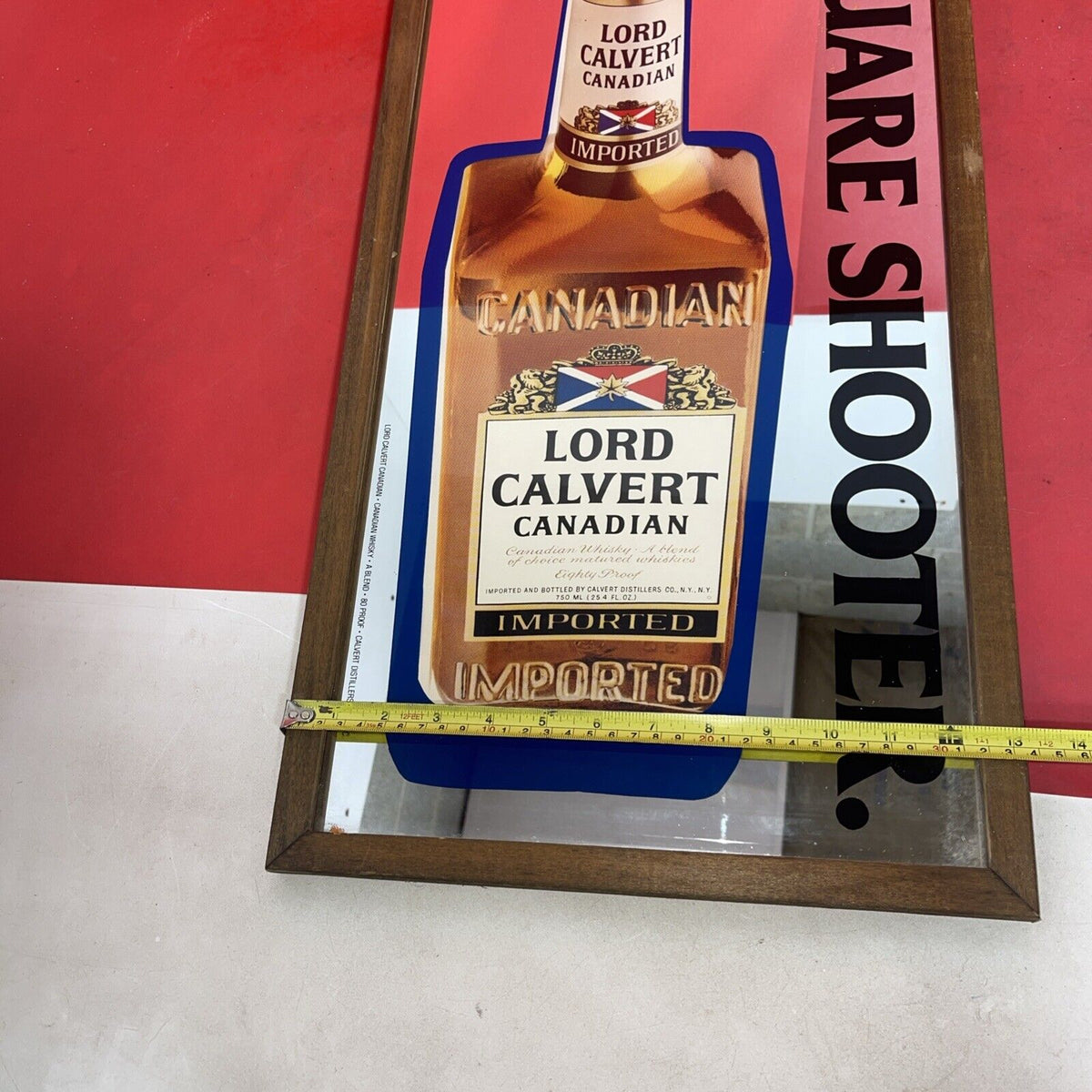 “SQUARE SHOOTER” LORD CALVERT CANADIAN WHISKEY FRAMED MIRROR WALL ART ...