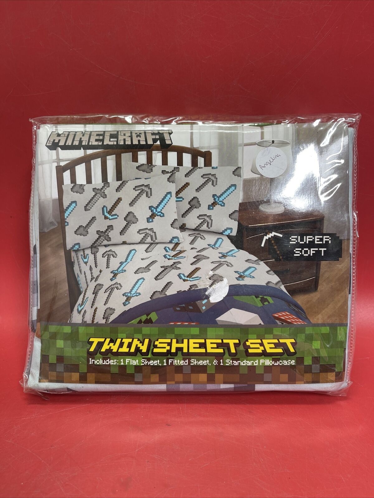 Mojang Minecraft Building Adventure Gaming White Bedding Twin Sheets ...