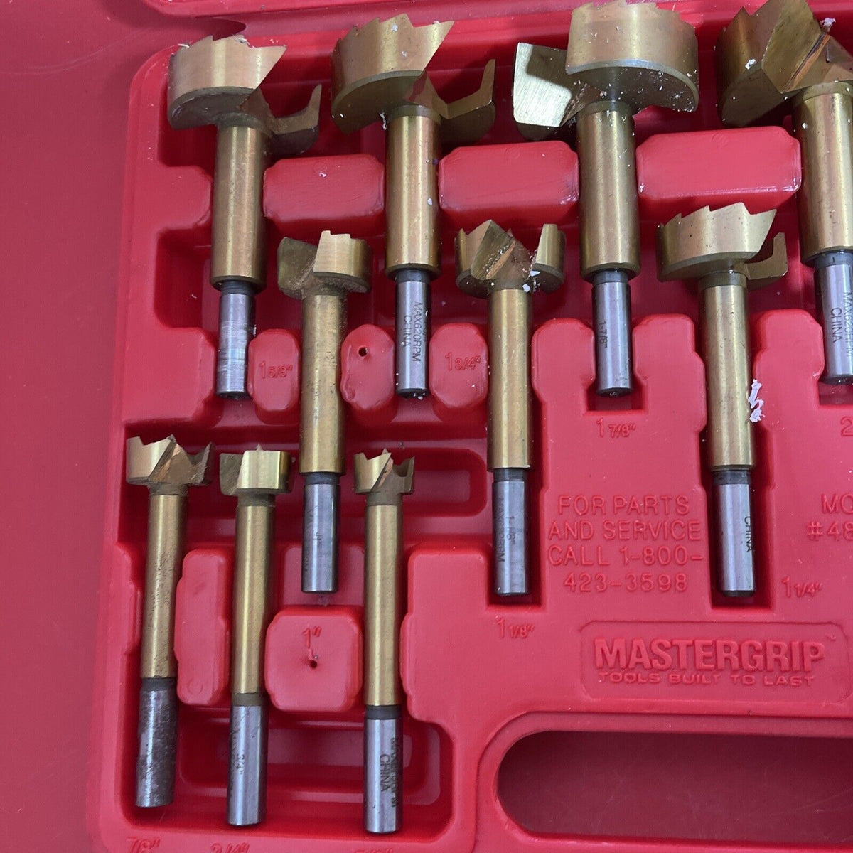 MASTERGRIP 480082 16pc Titanium Plated Bit Set *With Carrying Case ...