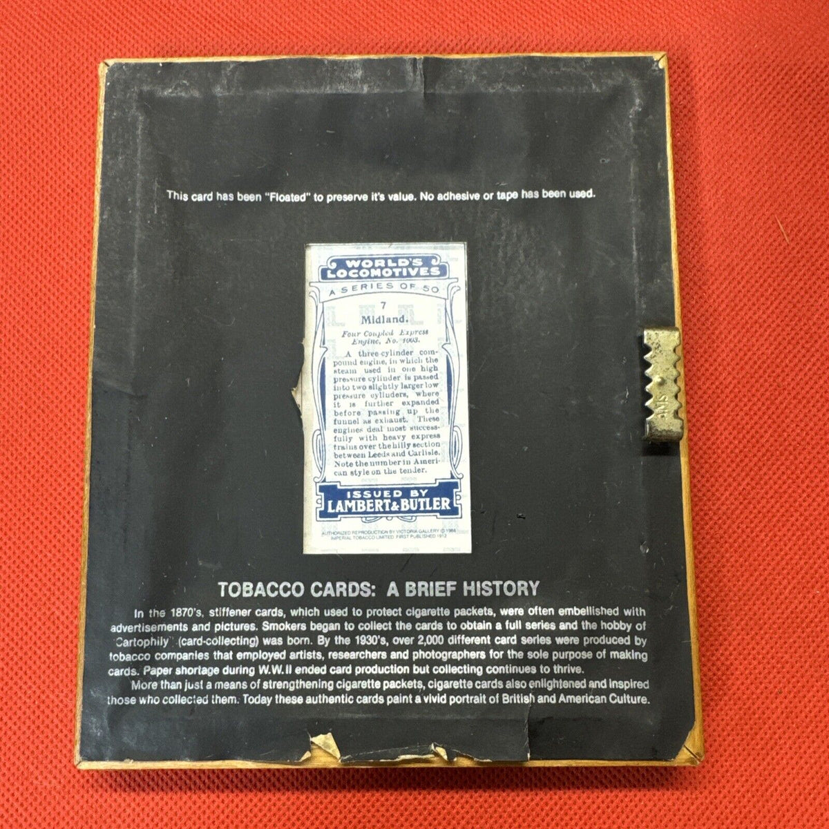 Tobacco Cards: A Brief History #7 Midland/Framed With Card – Treasures1906