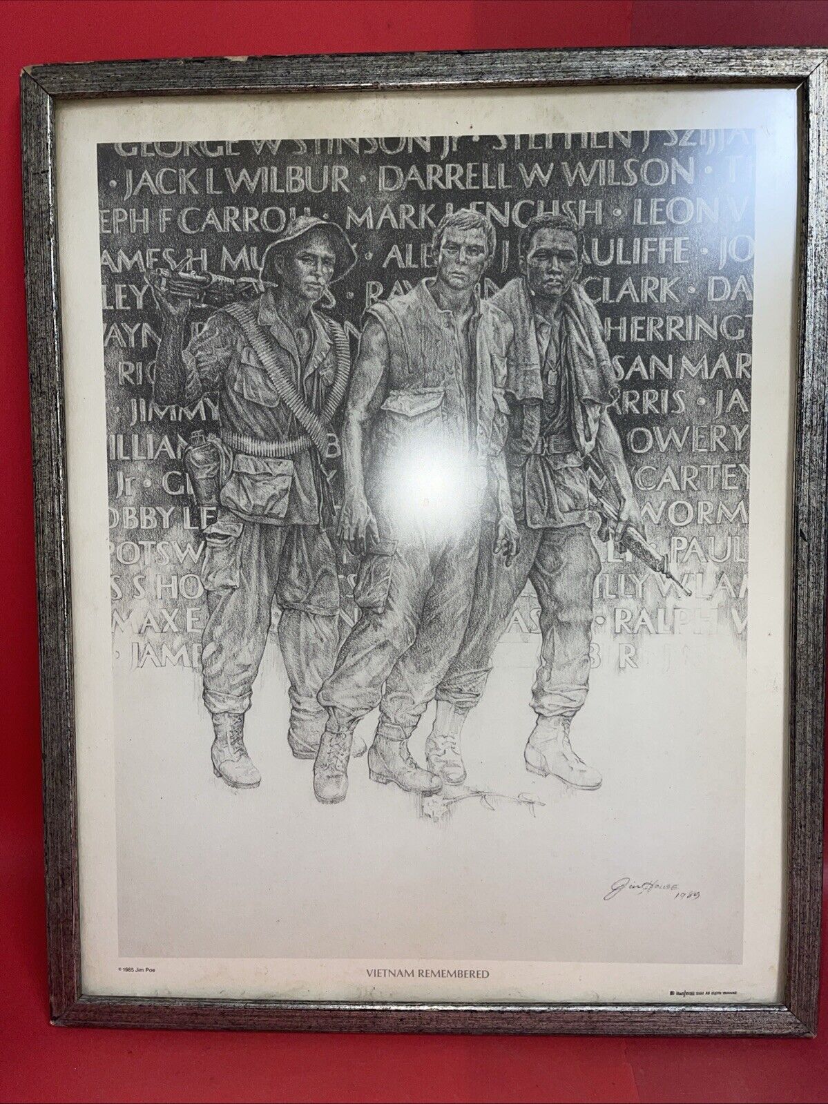 Military Lithograph. Vietnam Remembered 1985 Jim Poe Art Print ...