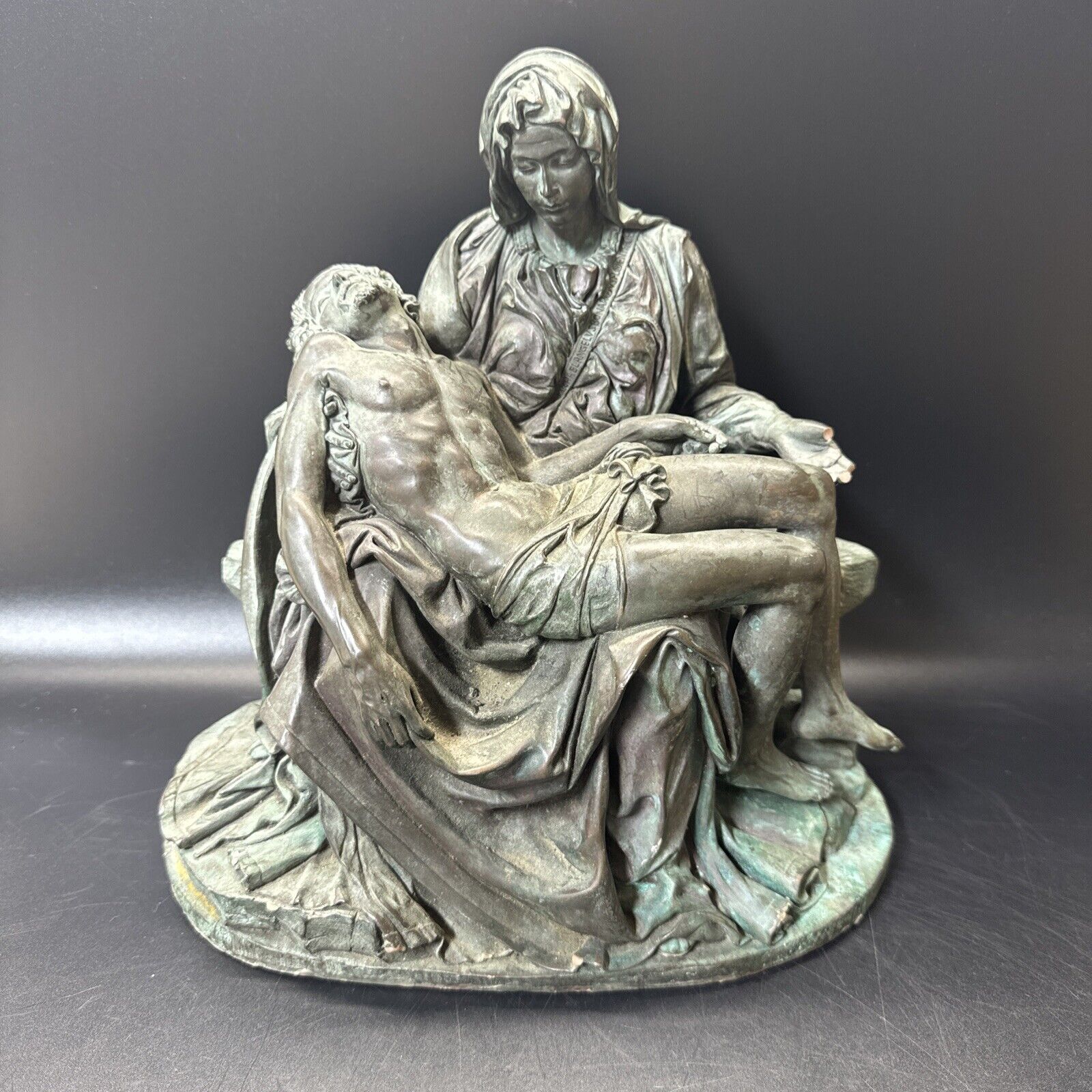 Vintage Pieta Statue Mary & Jesus Christ Catholic 10" Figure ...