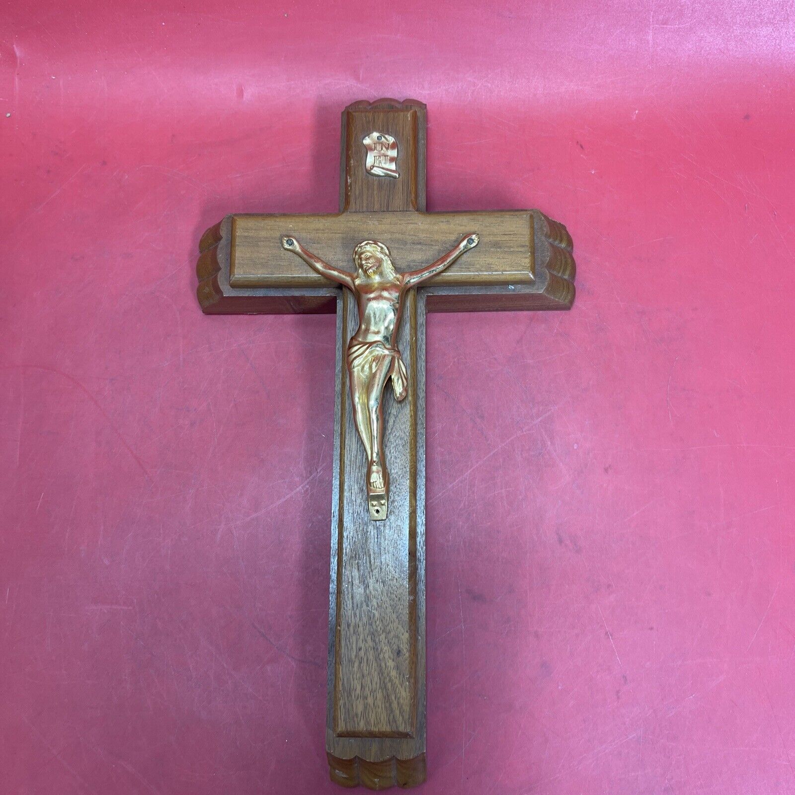 Vintage Catholic Cross Crucifix Sick Call Set with Candles & Holy Wate ...