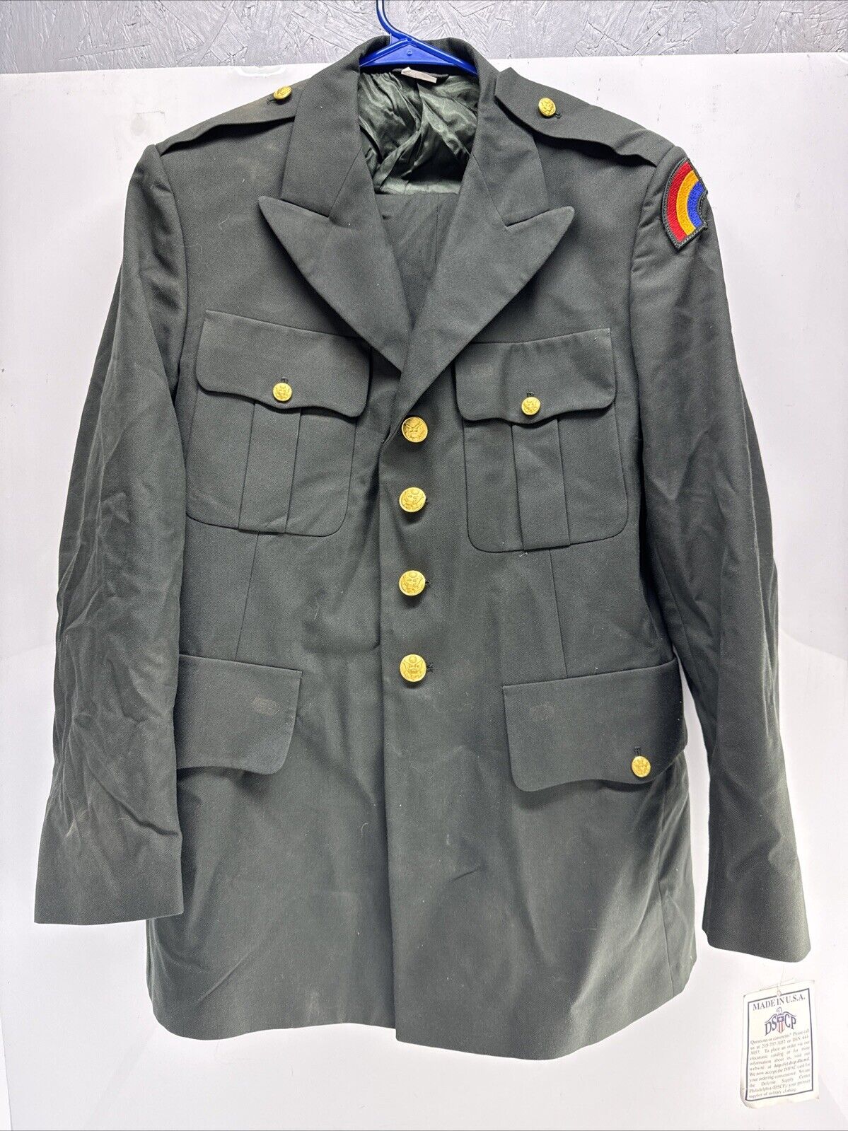 US Army DSCP Garrison Dress Uniform Coat & Pants Suit Outfit ...
