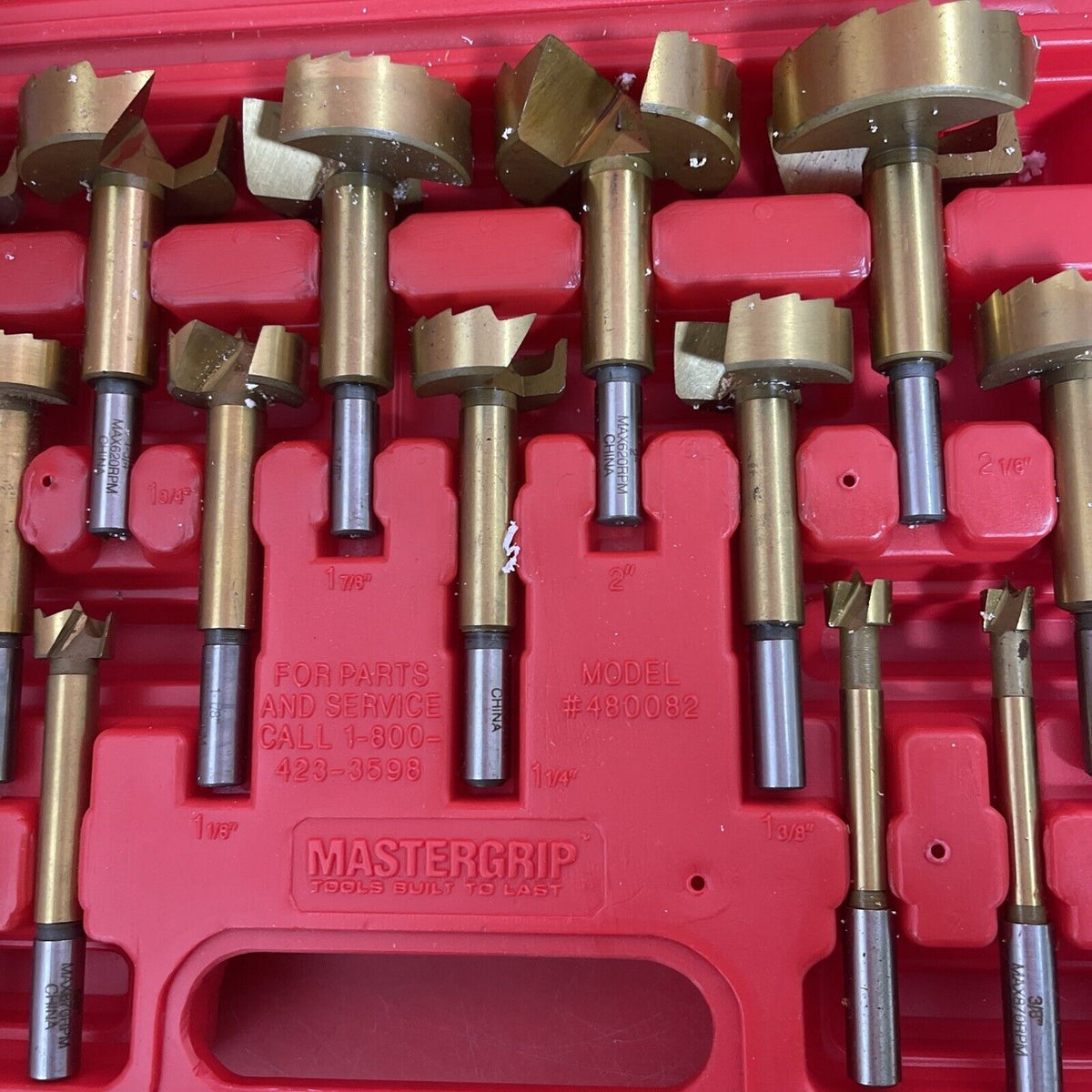 MASTERGRIP 480082 16pc Titanium Plated Bit Set *With Carrying Case ...