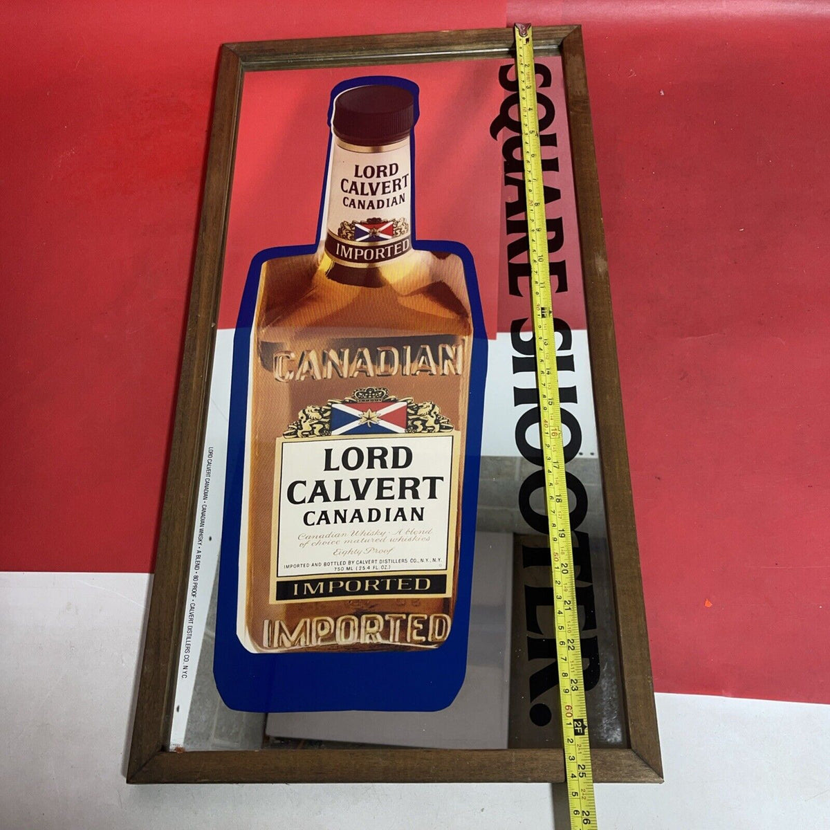“SQUARE SHOOTER” LORD CALVERT CANADIAN WHISKEY FRAMED MIRROR WALL ART ...