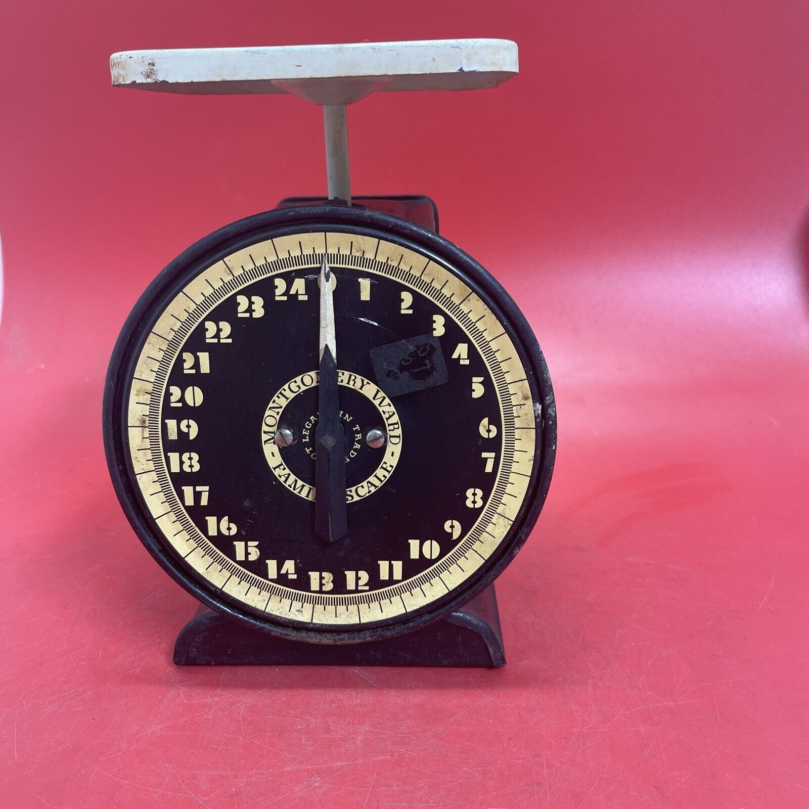 MONTGOMARY WARD FAMILY SCALE 1 TO 24 Pounds farmhouse Mercantile vinta ...