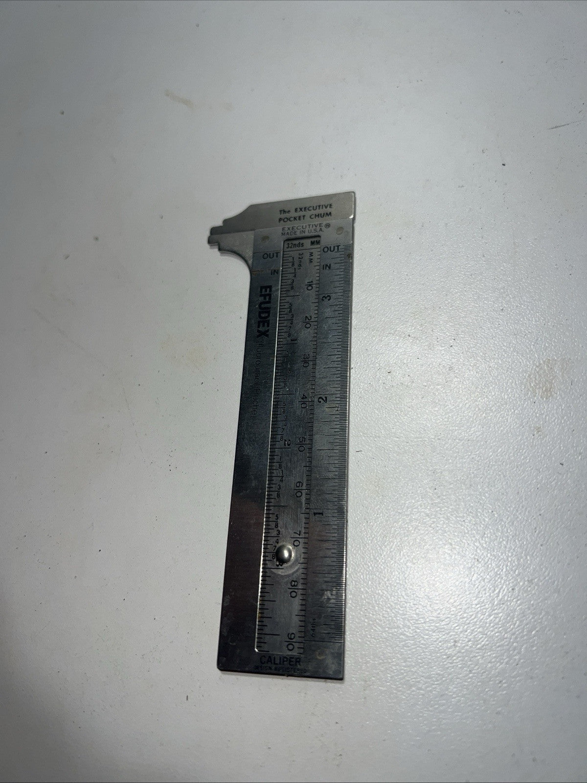 Vintage The Executive Pocket Chum Sliding 3 1/2" Caliper Stainless Ste ...